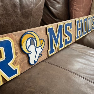 La Rams Welcome Sign or Rams House Sign New Skool Logo - Etsy