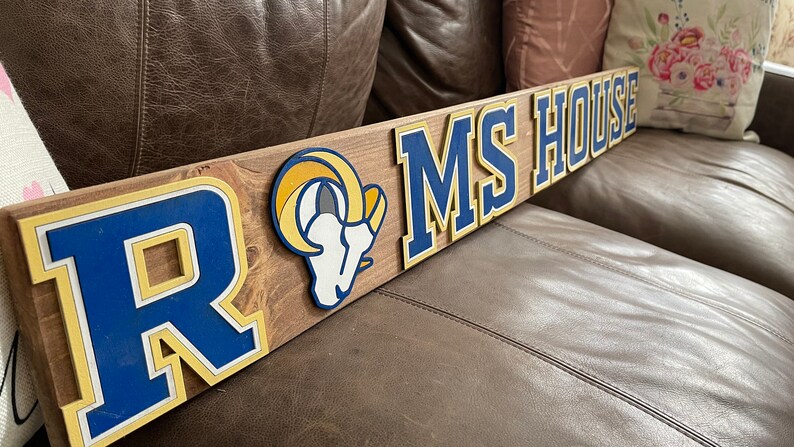La Rams Welcome Sign or Rams House Sign New Skool Logo | Etsy