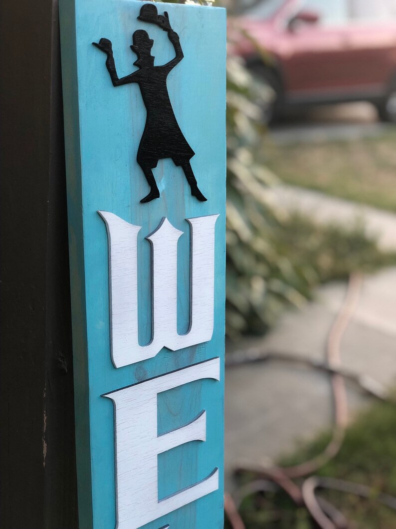 Haunted Mansion Sign Welcome Disney Sign - Etsy