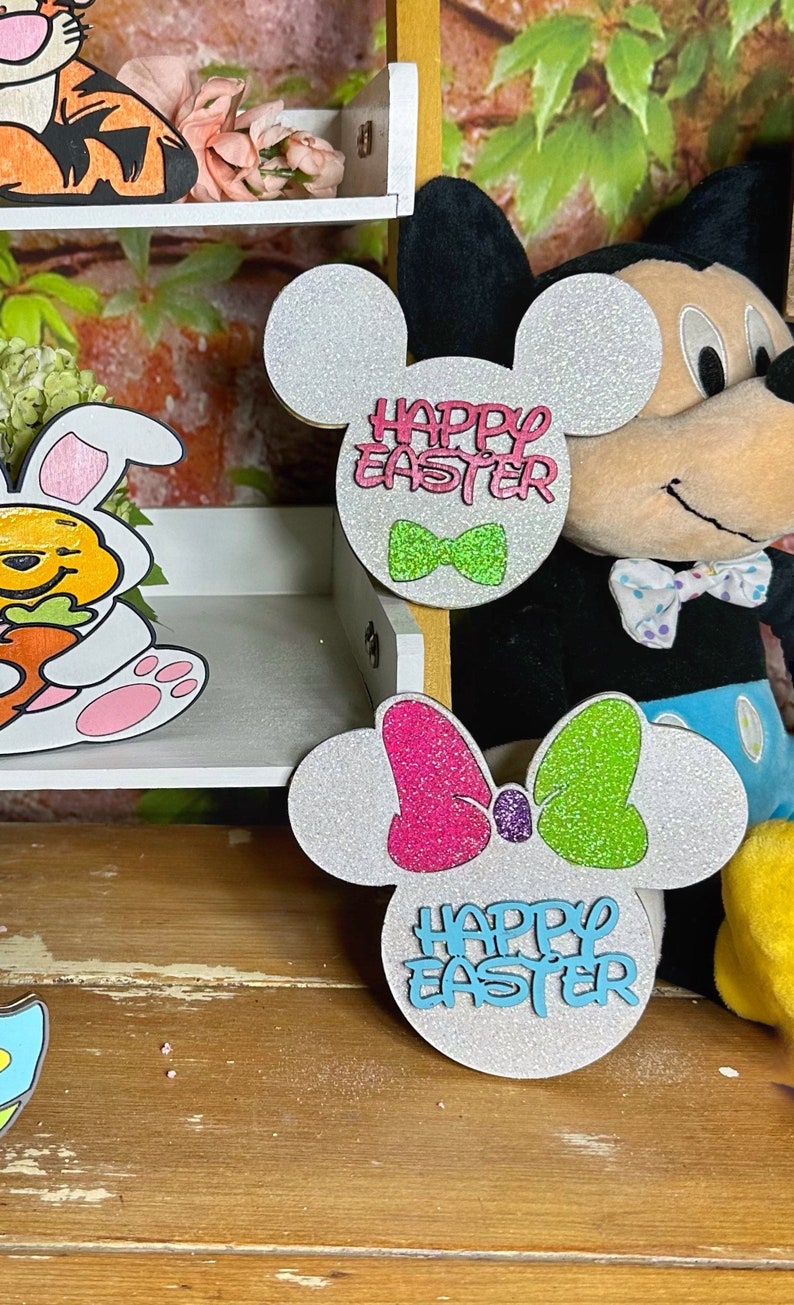 Happy Easter Mickey or Minnie Mouse Ears Magnet Only Disney - Etsy