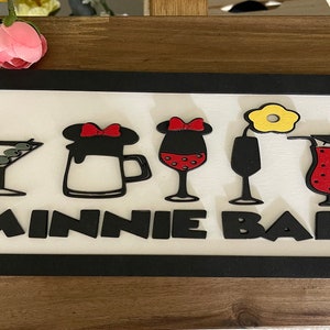 Minnie Bar Minnie Mouse Inspired Sign Wood - Etsy