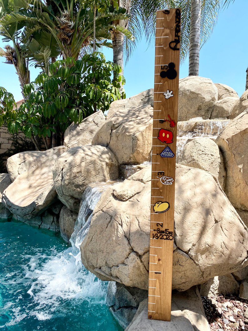 Mickey or Minnie Mouse Growth Chart Disney Ruler Steamboat - Etsy