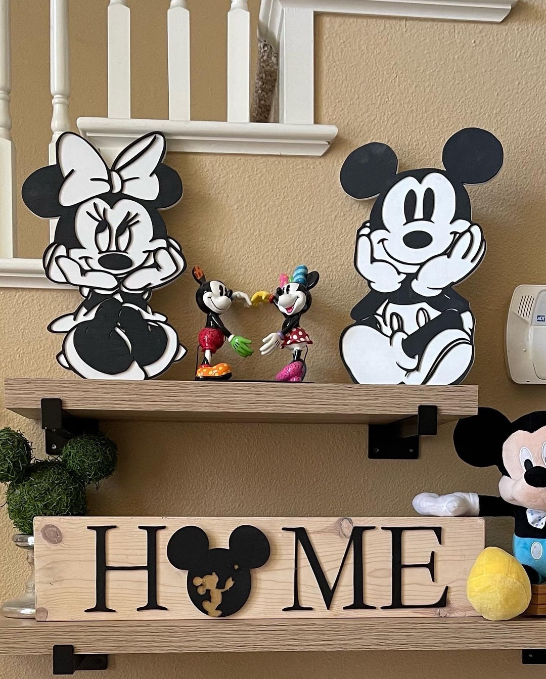 Mickey and Minnie Large Wooden Sign Rare Find Disney Inspired - Etsy