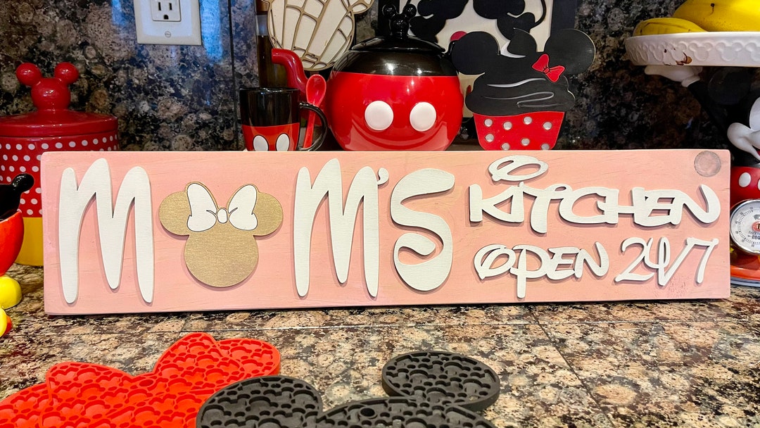 Disney Inspired Mom’s Kitchen Rustic Wood Sign - Etsy