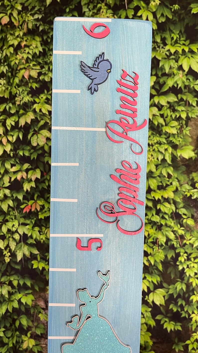 Cinderella Princess Growth Chart Disney Inspired Ruler | Etsy