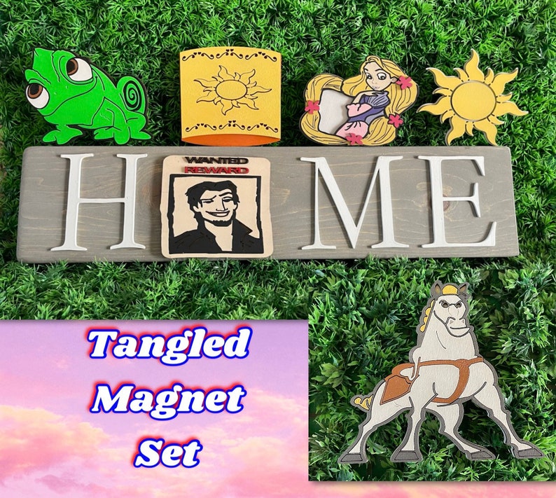Tangled Magnets Disney Inspired Interchangeable Piece Rapunzel - Etsy