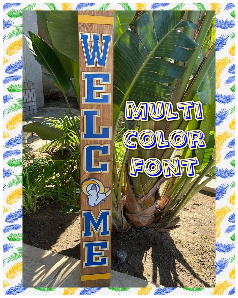 La Rams Welcome Sign or Rams House Sign New Skool Logo - Etsy