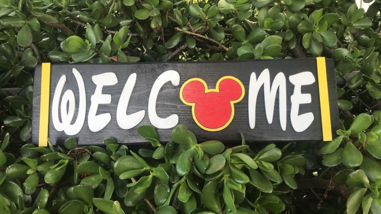 Disney Inspired Rustic Wood Welcome Sign Mickey Mouse | Etsy