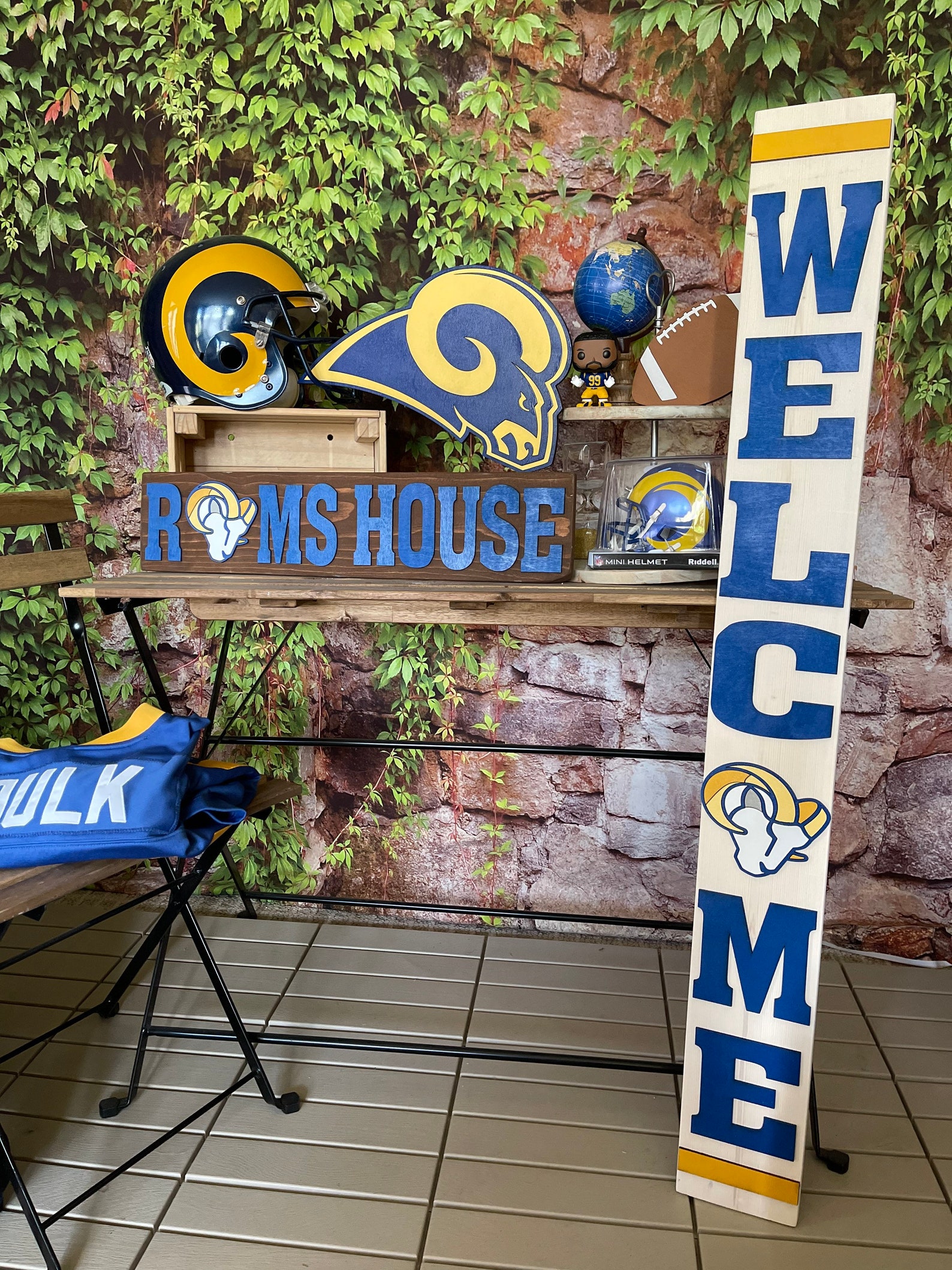 La Rams Welcome Sign or Rams House Sign New Skool Logo | Etsy
