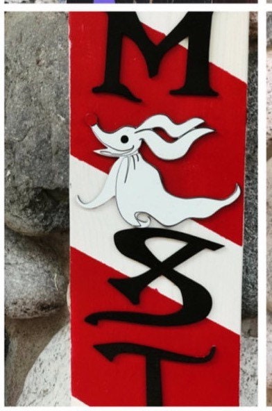 Nightmare Before Christmas Sign Decor Reversible Halloween/ | Etsy