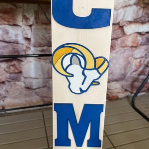 La Rams Welcome Sign or Rams House Sign New Skool Logo - Etsy