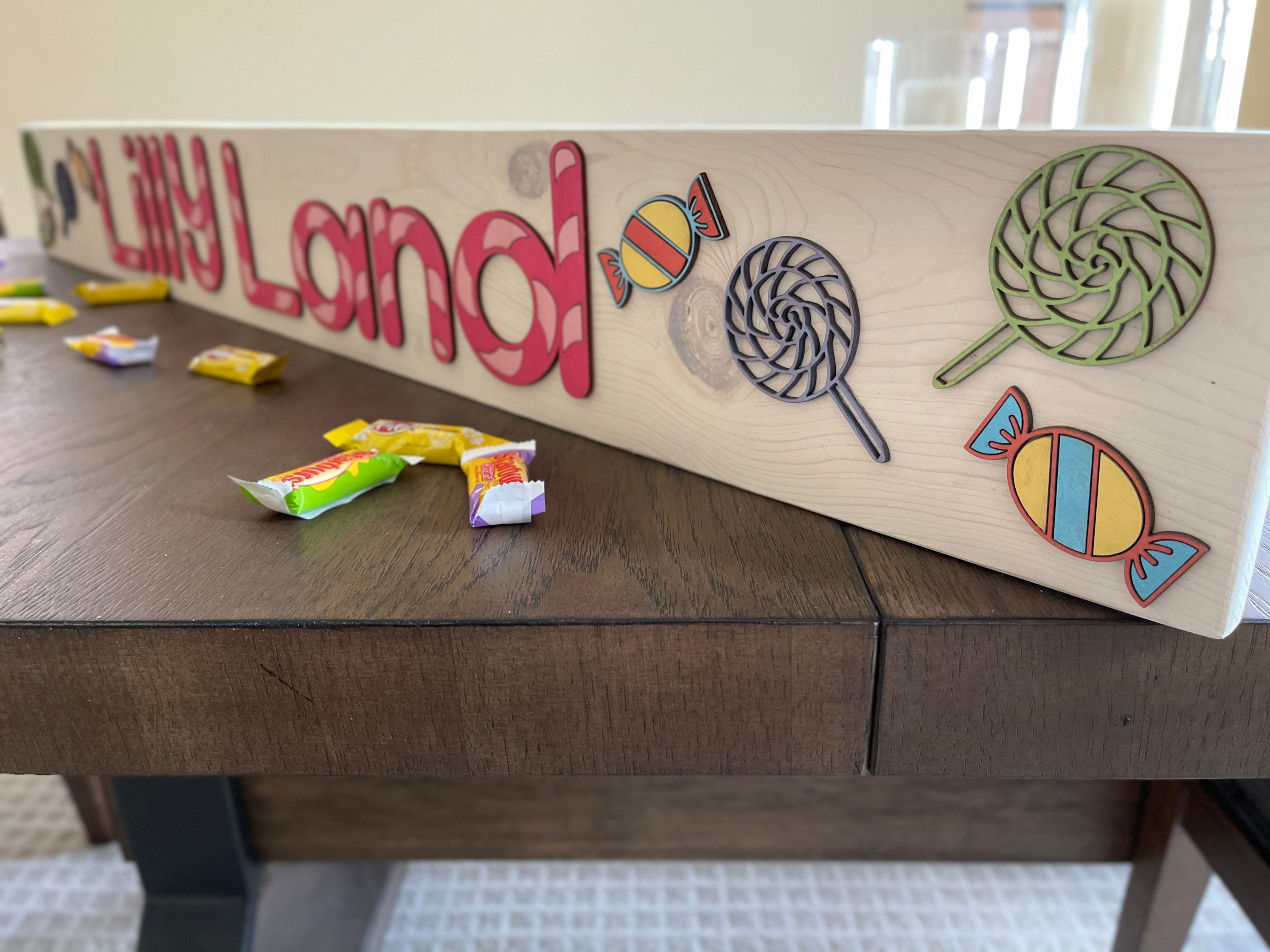 Candy Land Personalized Name Party Sign | Etsy