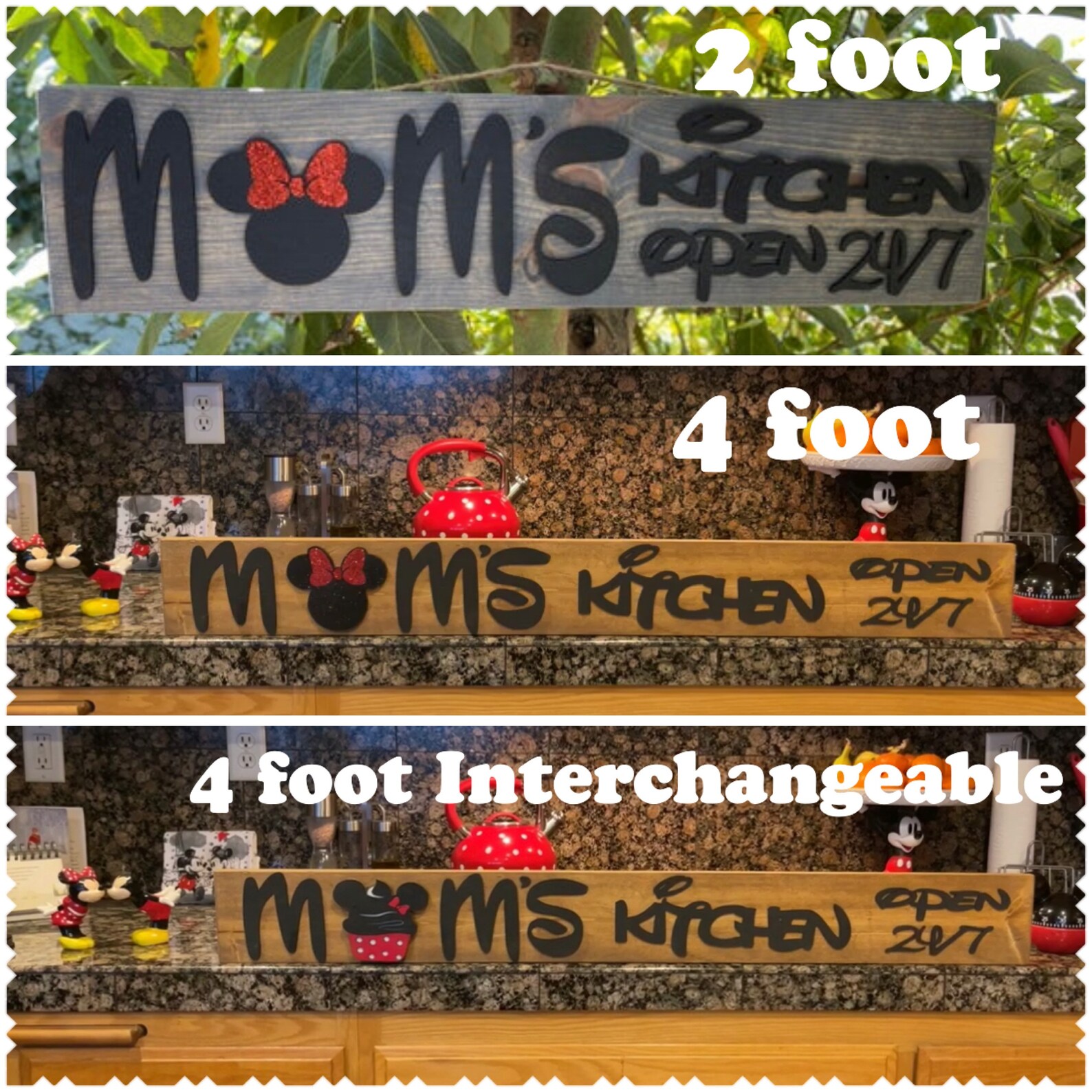 Disney Inspired Moms Kitchen Rustic Wood Sign | Etsy