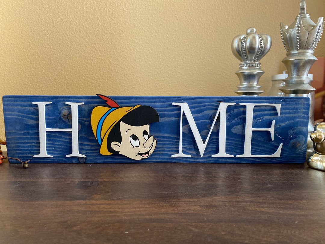Pinocchio Welcome OR Home Sign Disney Rare Find - Etsy