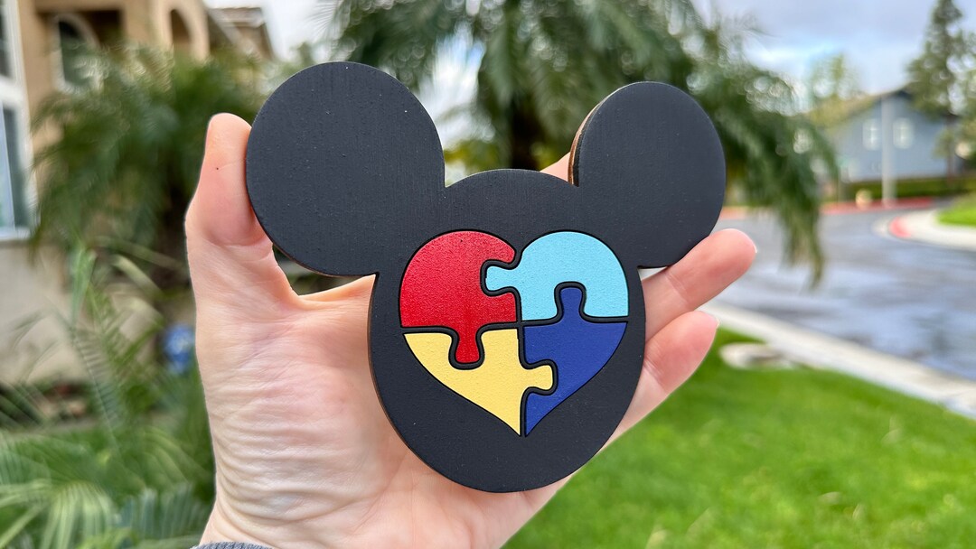 Autism Puzzle Mickey Ears Disney Inspired Rare Find MAGNET ONLY ...