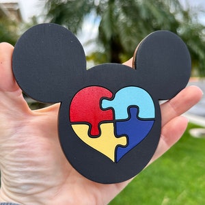 Autism Puzzle Mickey Ears Disney Inspired Rare Find MAGNET ONLY ...