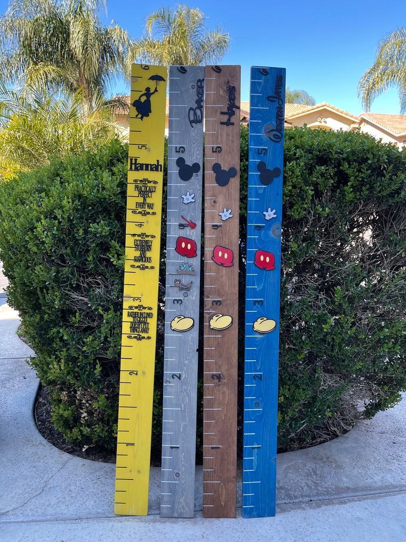 Mickey or Minnie Mouse Growth Chart Disney Ruler Steamboat - Etsy