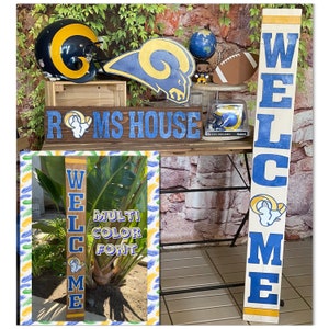 La Rams Welcome Sign or Rams House Sign New Skool Logo - Etsy