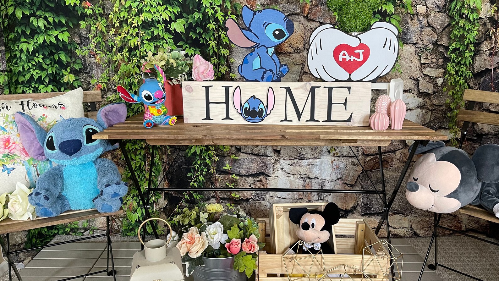 Stitch Large Wooden Sign Rare Find Disney inspired Lilo and | Etsy