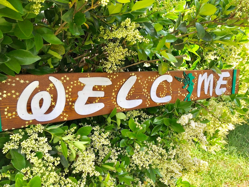 Tinkerbell Peter Pan Disney Welcome Sign - Etsy
