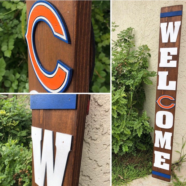 Chicago Bears Wood Sign - Etsy