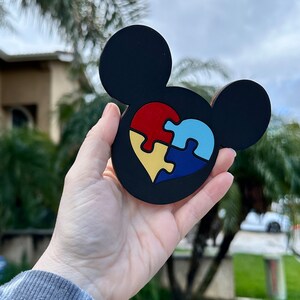 Autism Puzzle Mickey Ears Disney Inspired Rare Find MAGNET ONLY ...