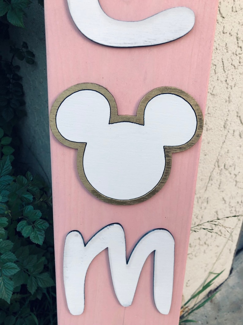 Mickey Mouse Welcome Disney Sign Rosé Edition | Etsy