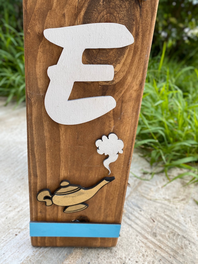 Aladdin Genie Welcome Sign Disney Rare Hallazgo - Etsy España