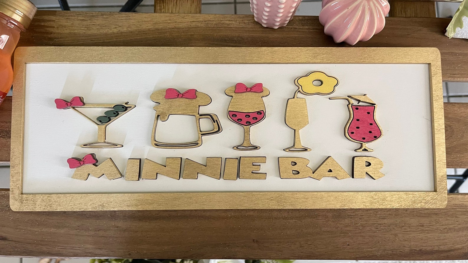 Minnie Bar Minnie Mouse Inspired Sign Wood - Etsy