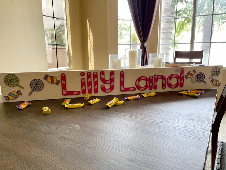 Candy Land Personalized Name Party Sign - Etsy
