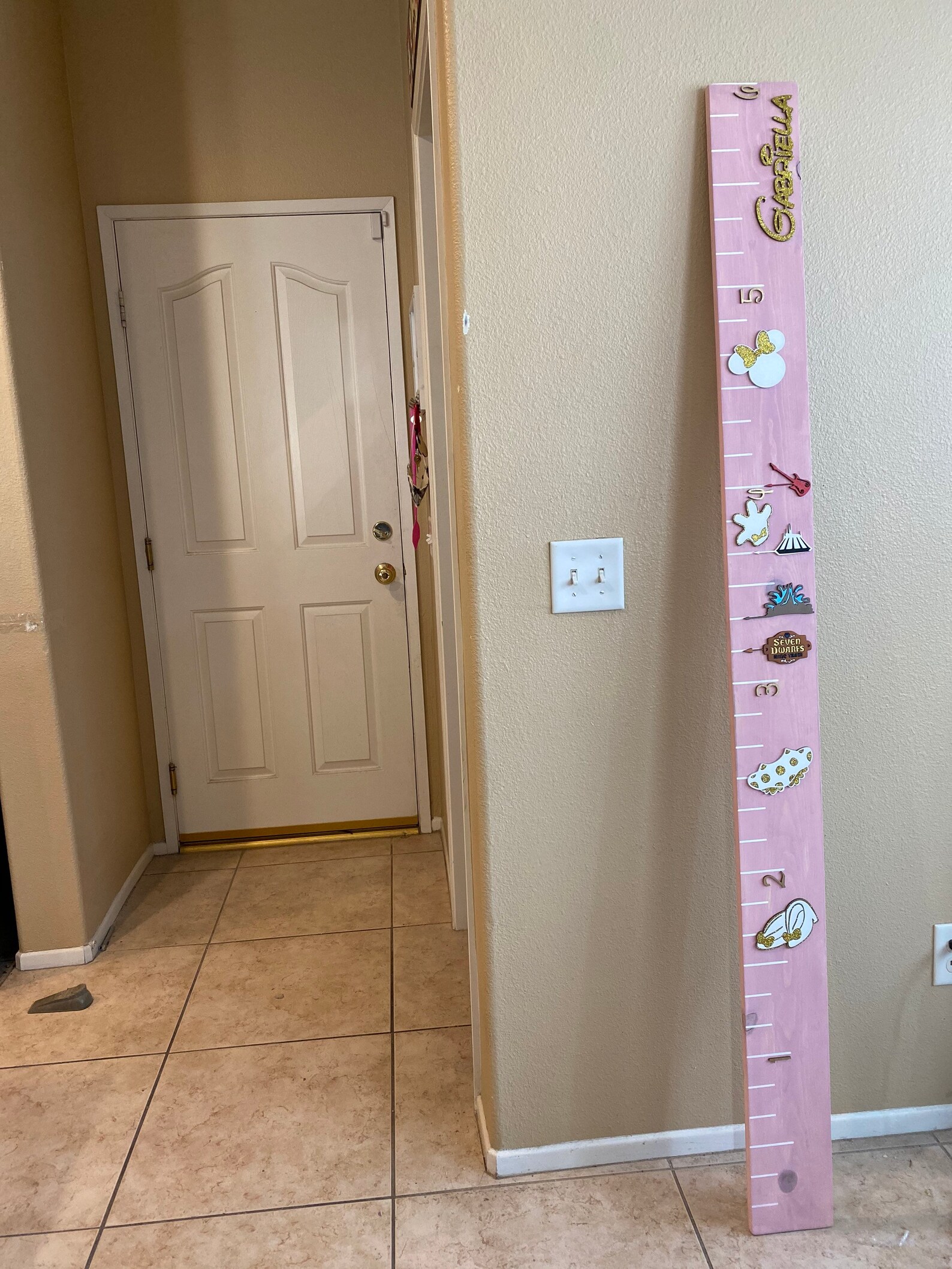 Minnie Mouse Blush and Bashful Growth Chart Disney Inspired Ruler - Etsy