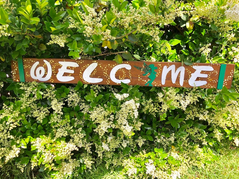 Tinkerbell Peter Pan Disney Welcome Sign - Etsy