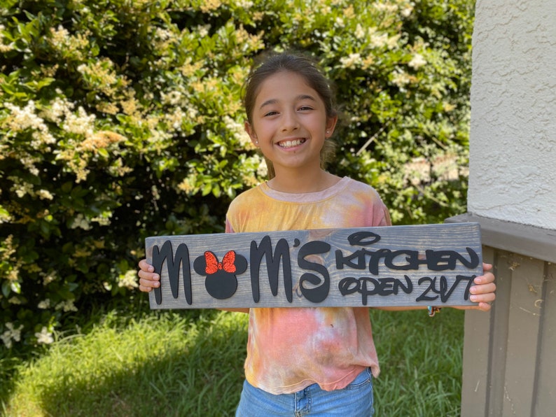 Disney Inspired Moms Kitchen Rustic Wood Sign | Etsy