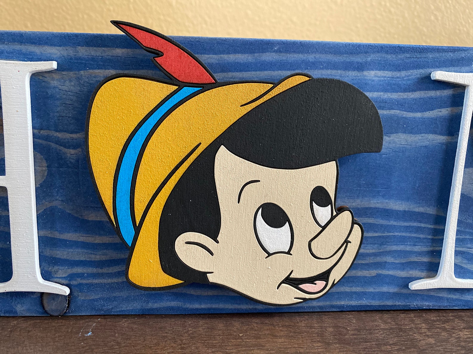 Pinocchio Welcome OR Home Sign Disney Rare Find - Etsy