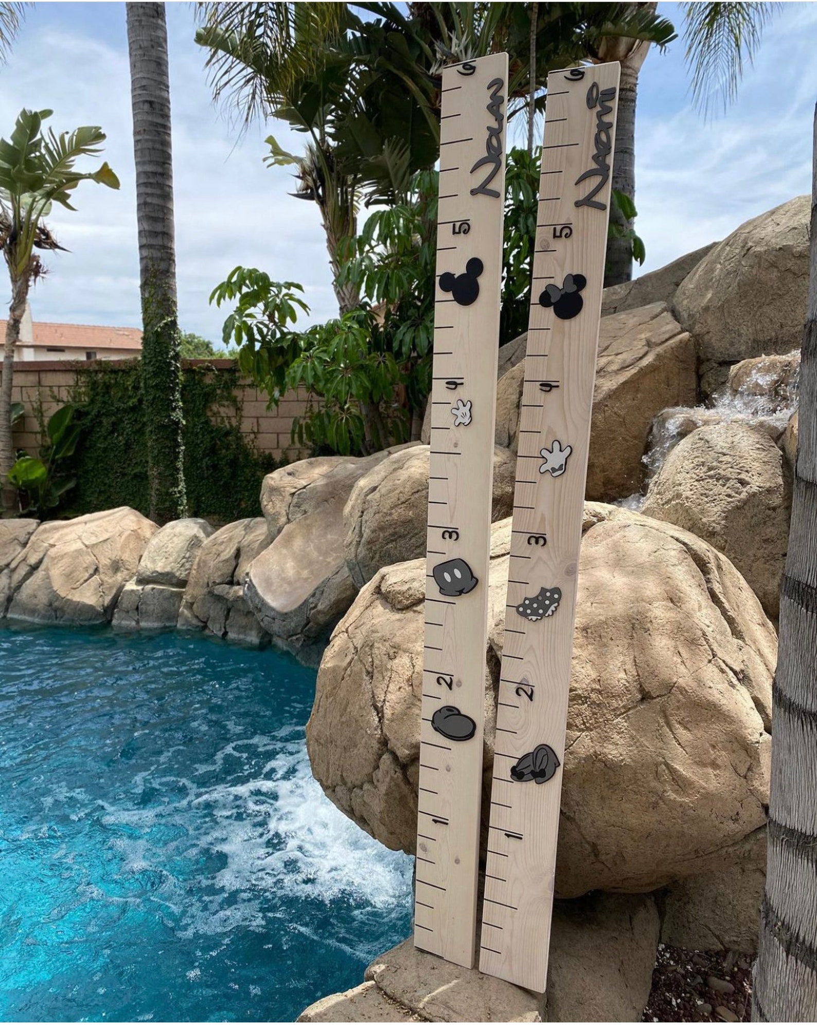 Mickey or Minnie Mouse Growth Chart Disney Ruler Steamboat - Etsy