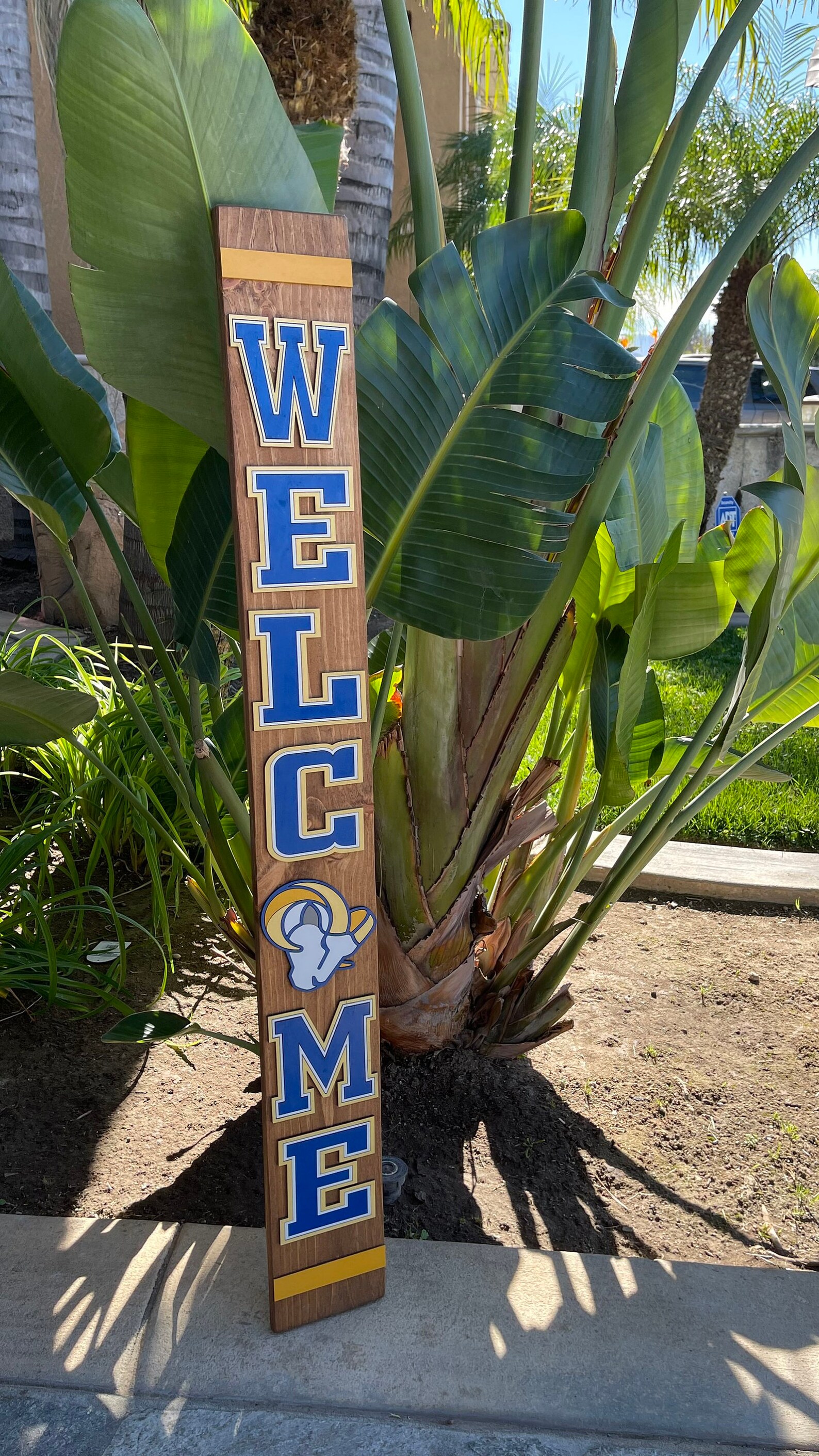 La Rams Welcome Sign or Rams House Sign New Skool Logo | Etsy