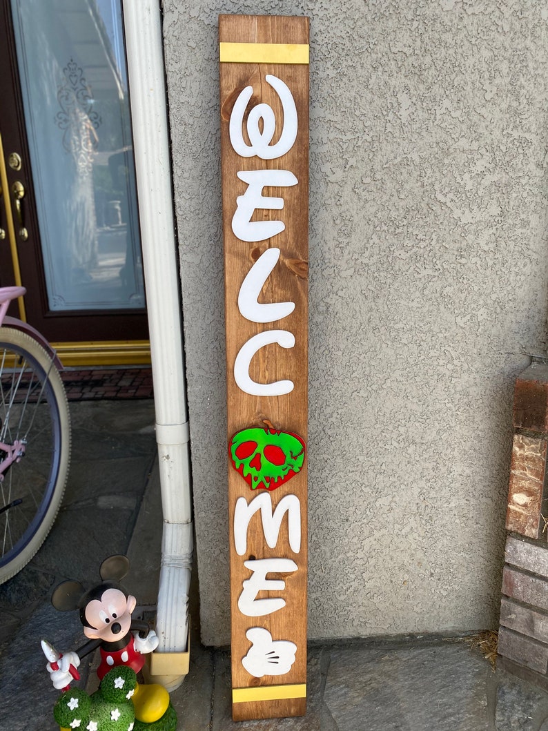 Poison Apple Snow White Welcome Sign Disney Rare Find | Etsy