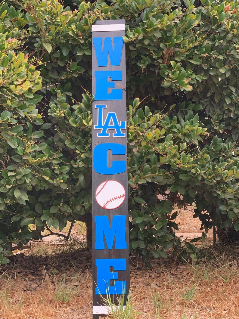 LA Dodgers Welcome Sign - Etsy
