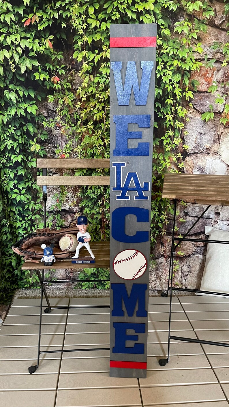 LA Dodgers Welcome Sign - Etsy