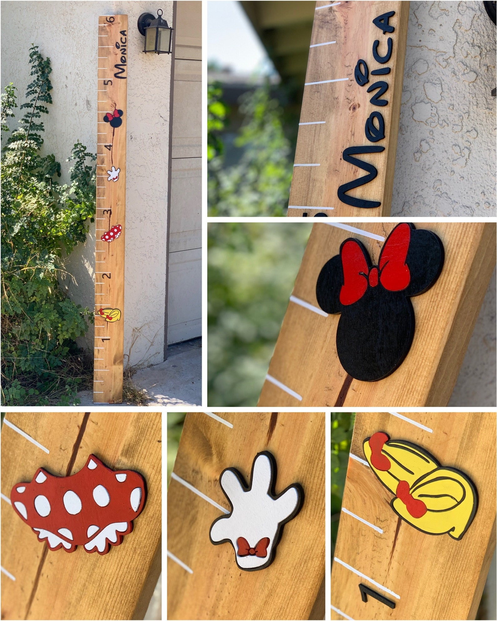 Mickey or Minnie Mouse Growth Chart Disney Ruler Steamboat - Etsy