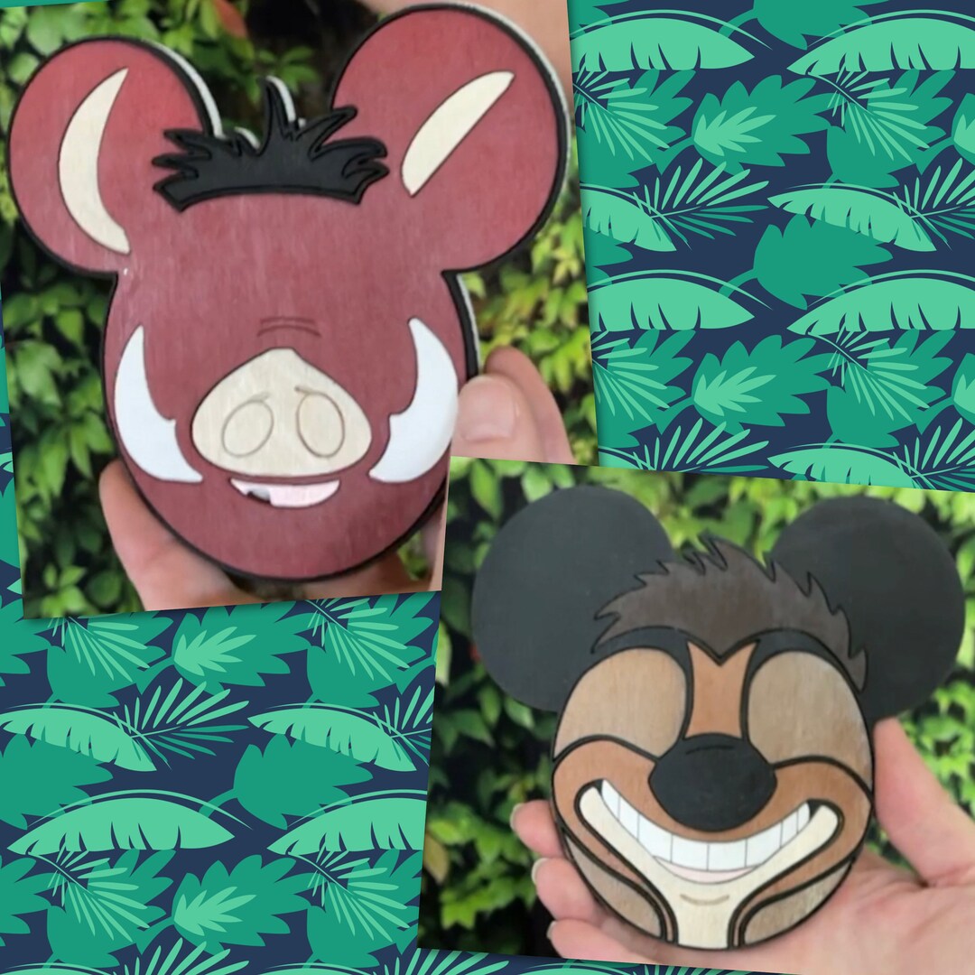 Pumbaa and Timon Disney Inspired Magnets Only Rare Find Interchangeable ...
