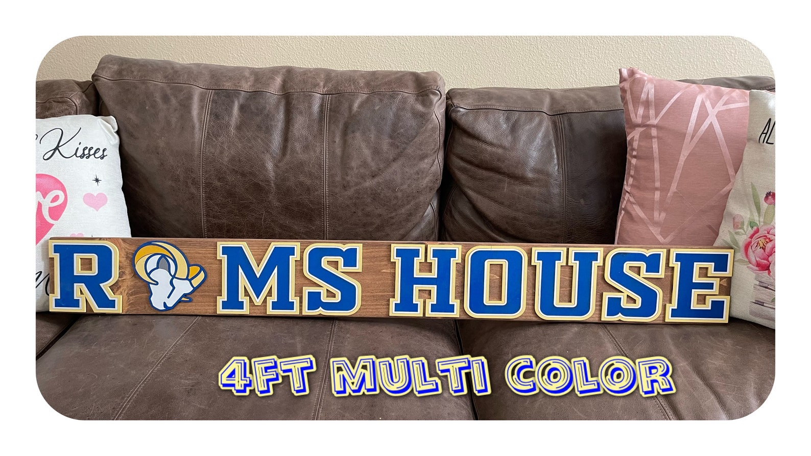 La Rams Welcome Sign or Rams House Sign New Skool Logo - Etsy
