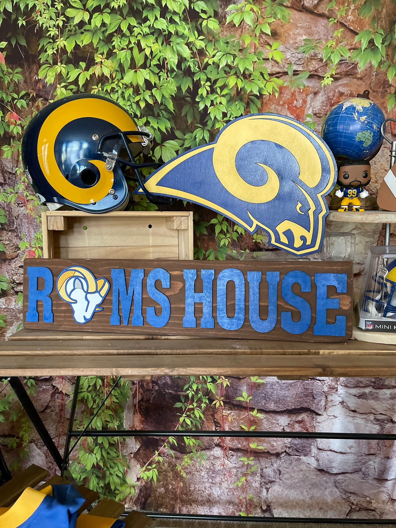 La Rams Welcome Sign or Rams House Sign New Skool Logo | Etsy