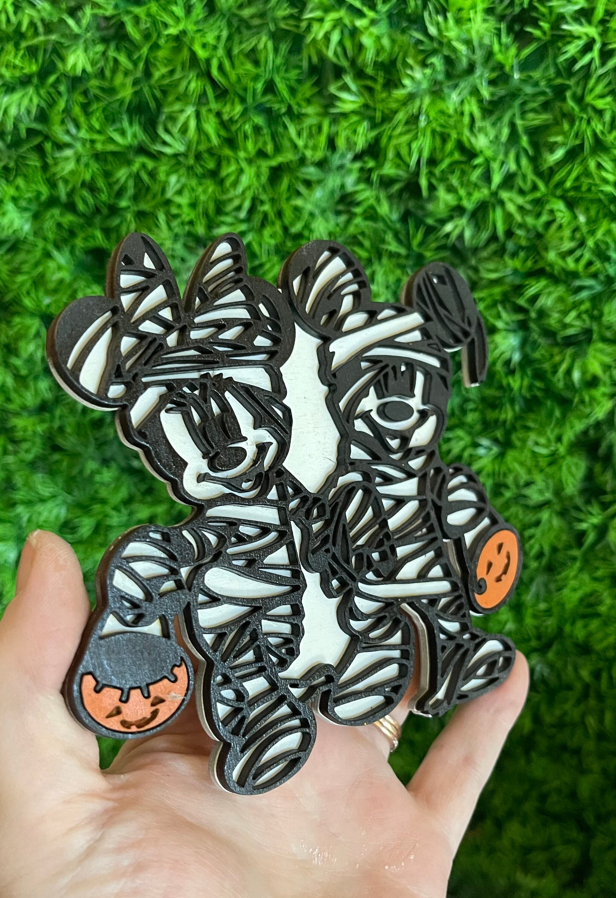 Mickey and Minnie Mummy Costume Magnet Interchangeable Home or - Etsy