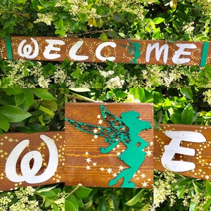 Tinkerbell Peter Pan Disney Welcome Sign - Etsy