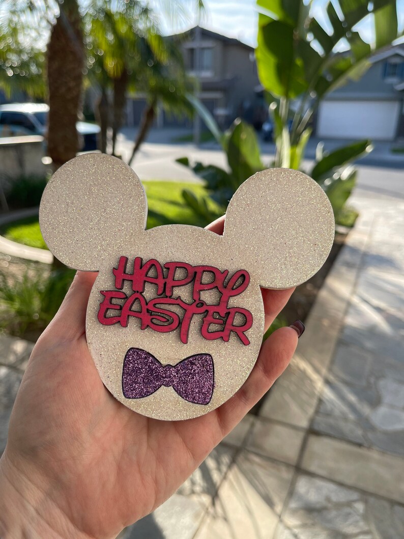 Happy Easter Mickey or Minnie Mouse Ears Magnet Only Disney - Etsy