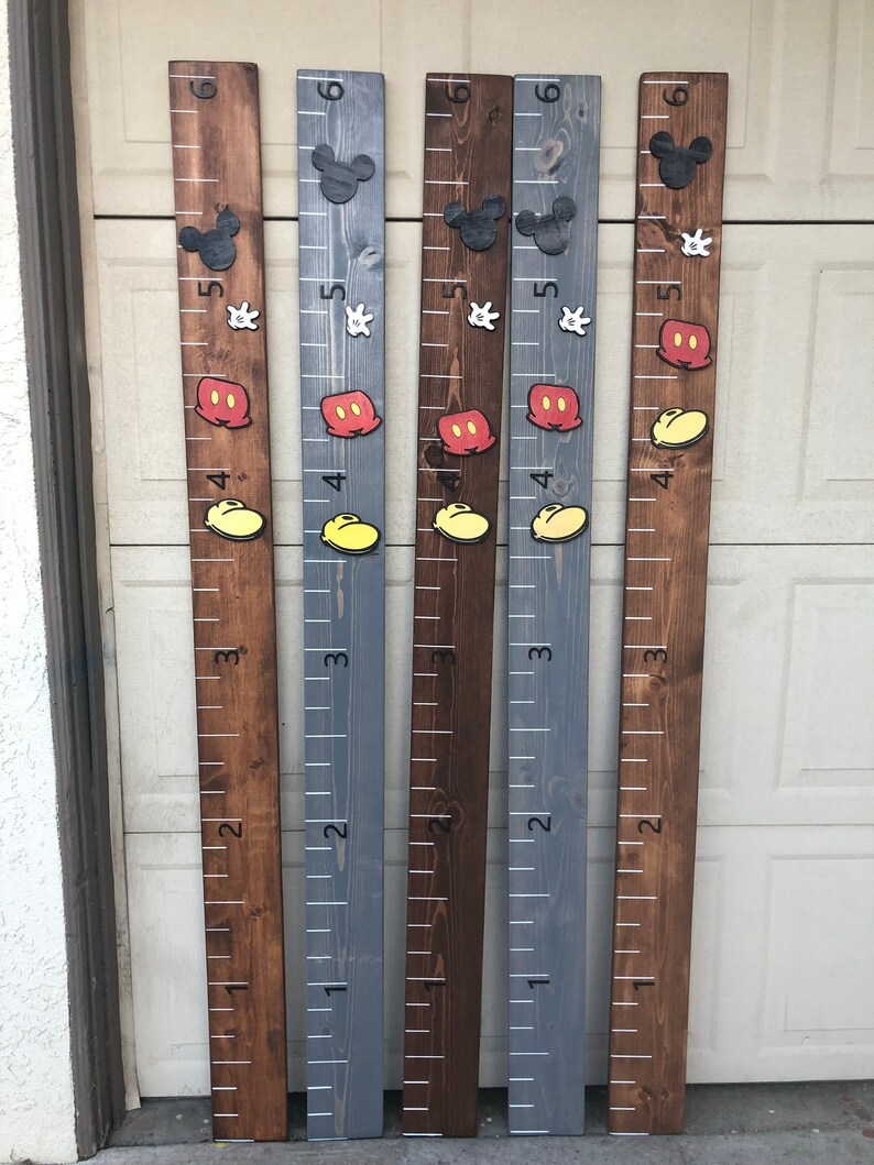Mickey or Minnie Mouse Growth Chart Disney Ruler Steamboat - Etsy