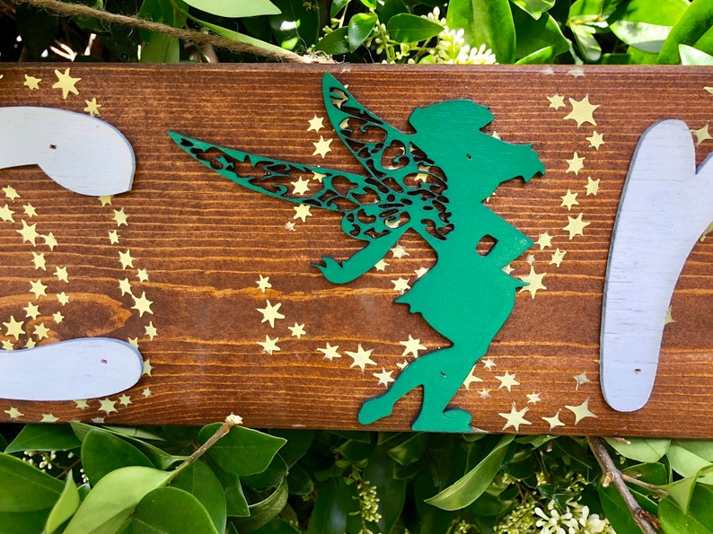 Tinkerbell Peter Pan Disney Welcome Sign - Etsy