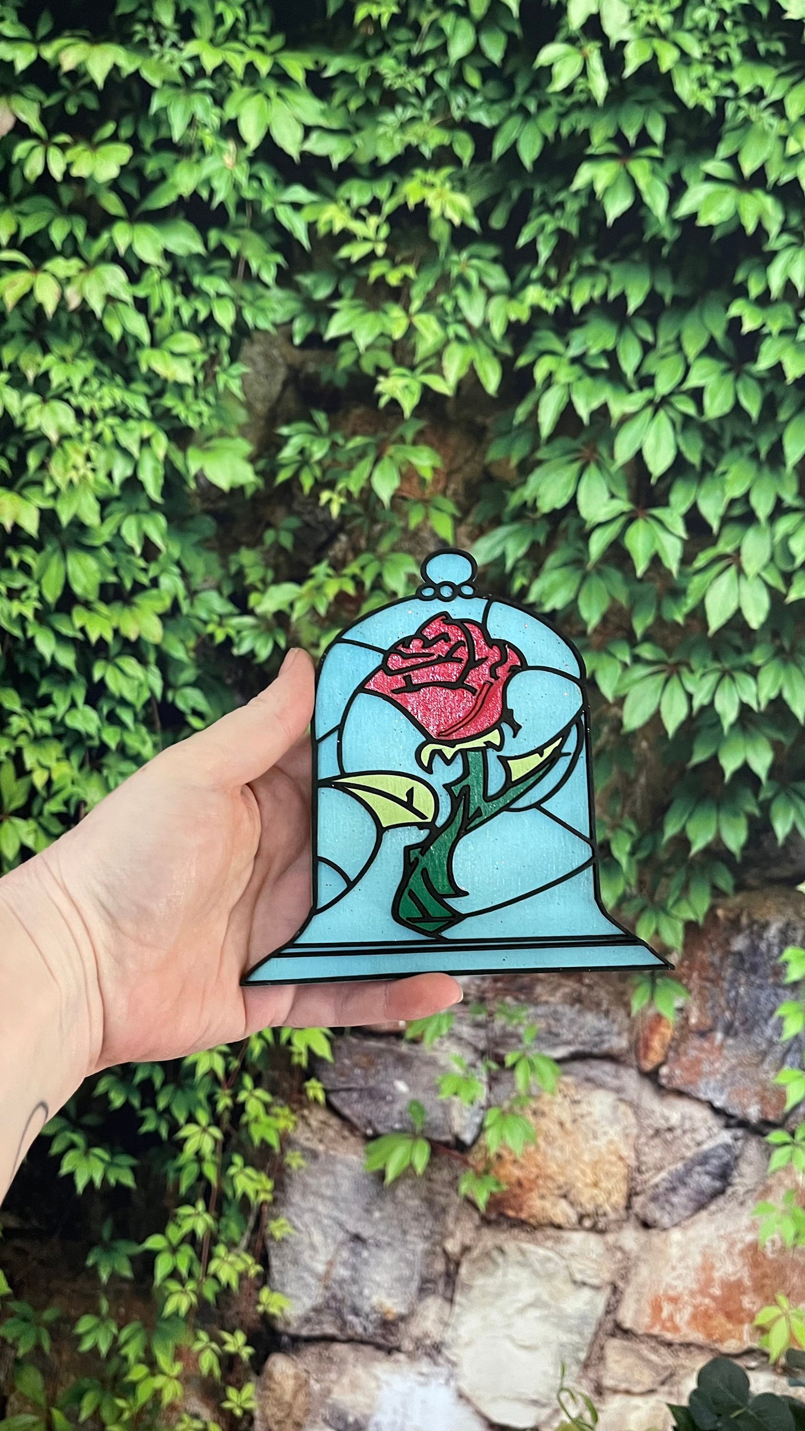 Beauty and the Beast Enchanted Rose Large Magnet Rare Find | Etsy