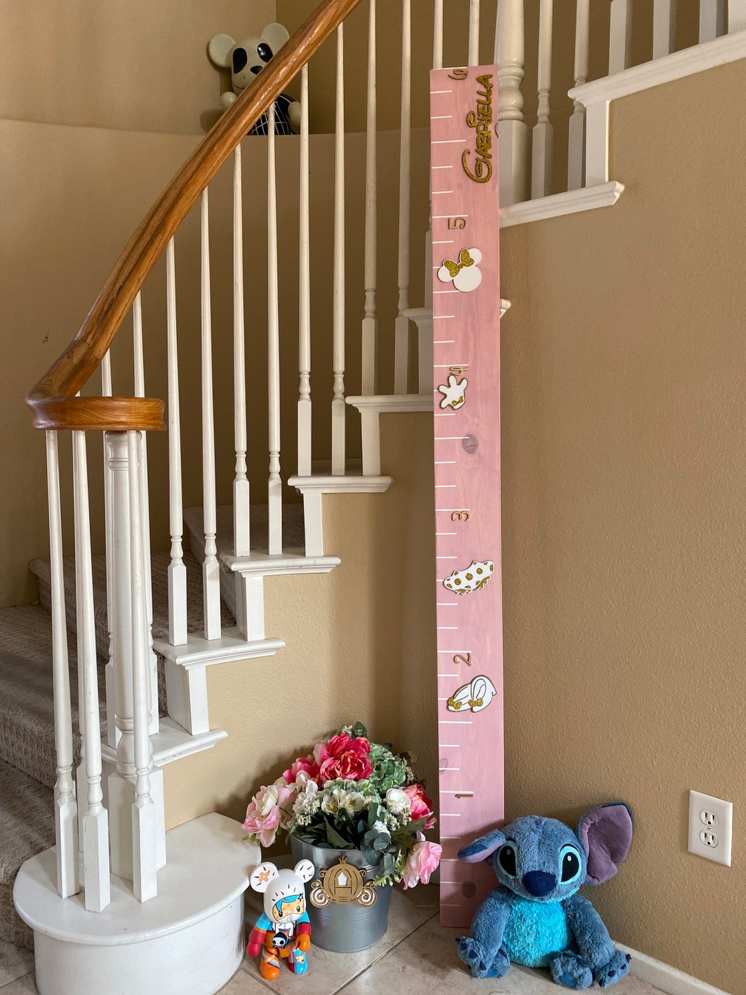 Minnie Mouse Blush and Bashful Growth Chart Disney Inspired Ruler - Etsy